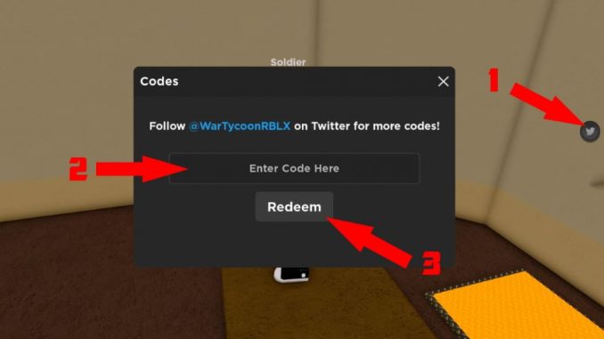 Codes Roblox War Tycoon (novembre 2022) - GameAH